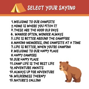 Custom Camping Flag Personalized Campsite Decor RV Outdoor Adventure ...