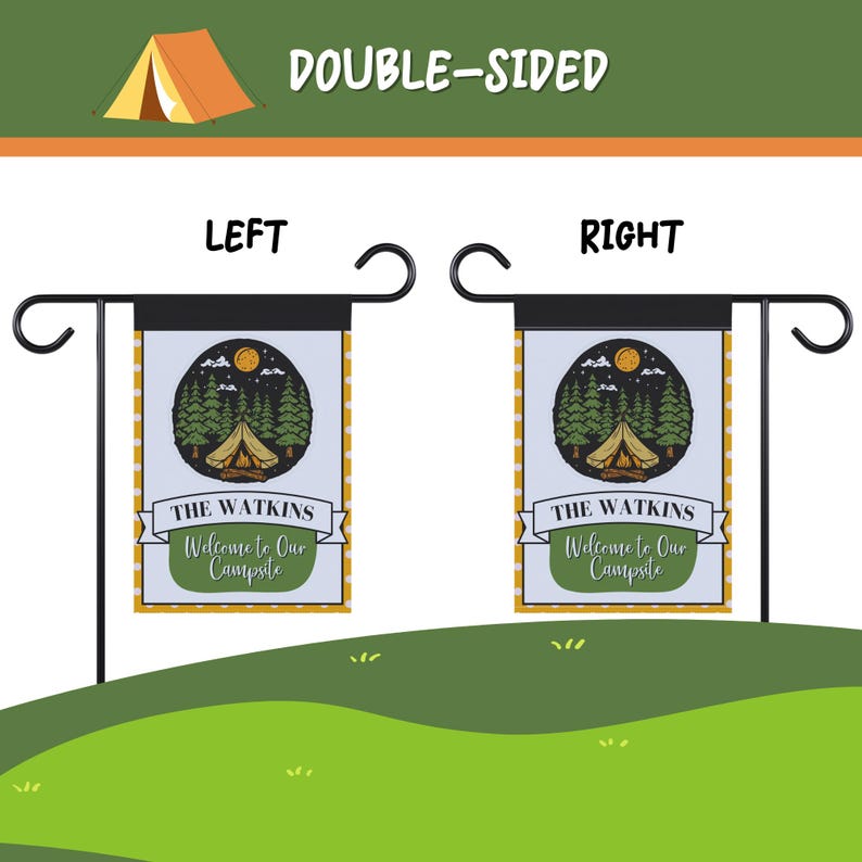 Custom Camping Flag, Welcome to Our Campsite Personalized Flag, Custom ...