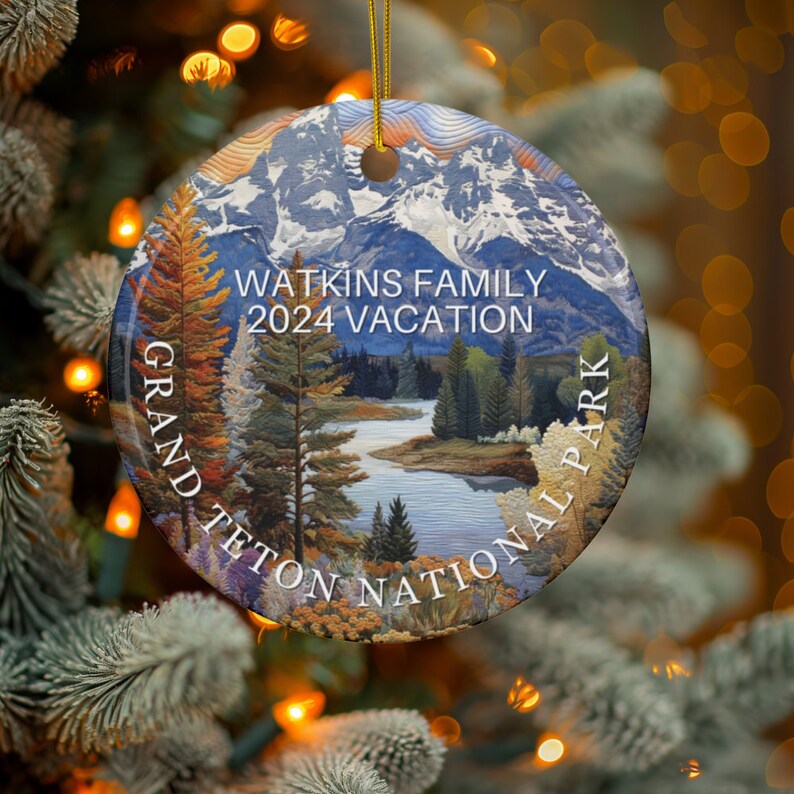 Custom Grand Teton National Park Ornament, National Park Gift, Wyoming ...