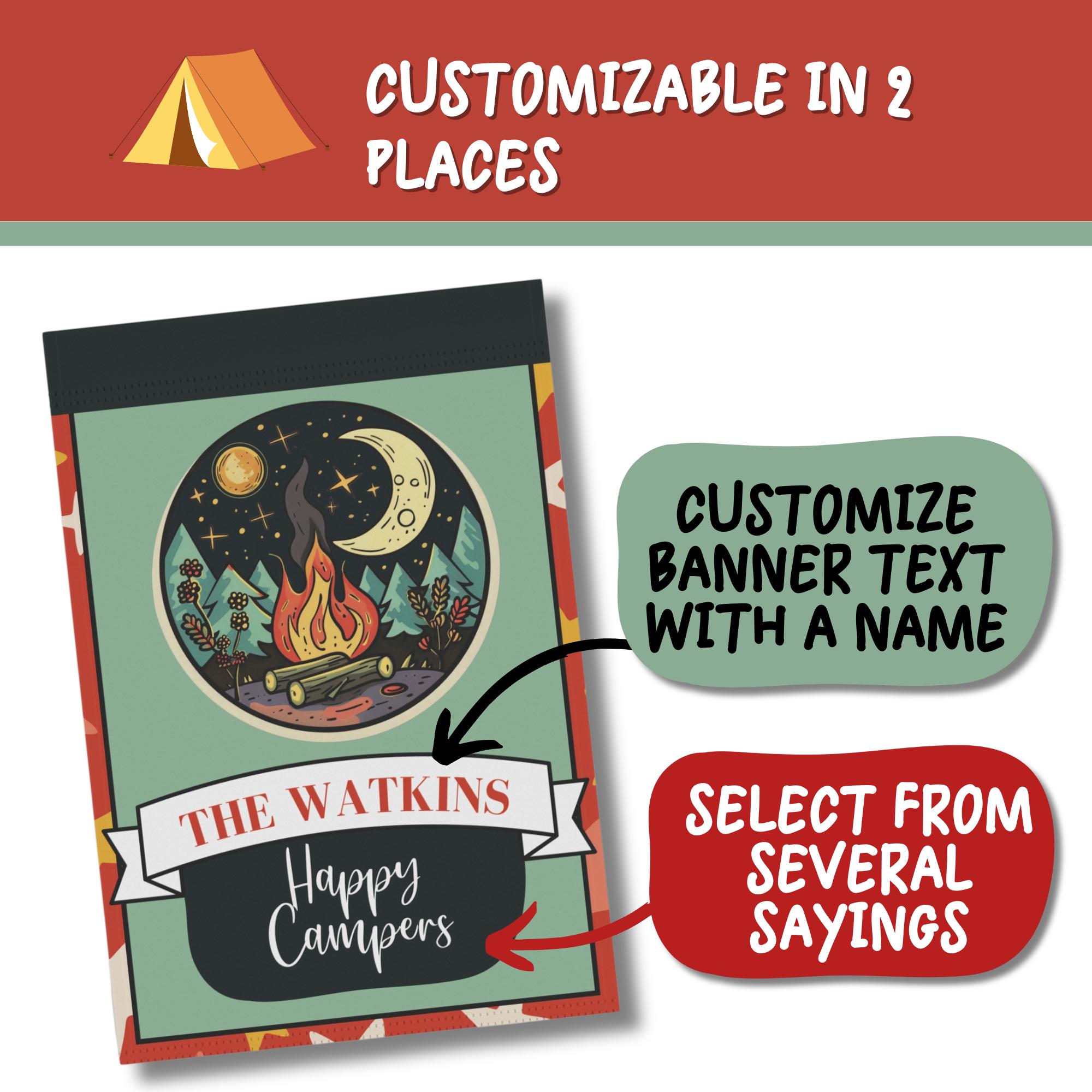 Custom Camping Flag, Welcome to Our Campsite Personalized Flag, Custom ...