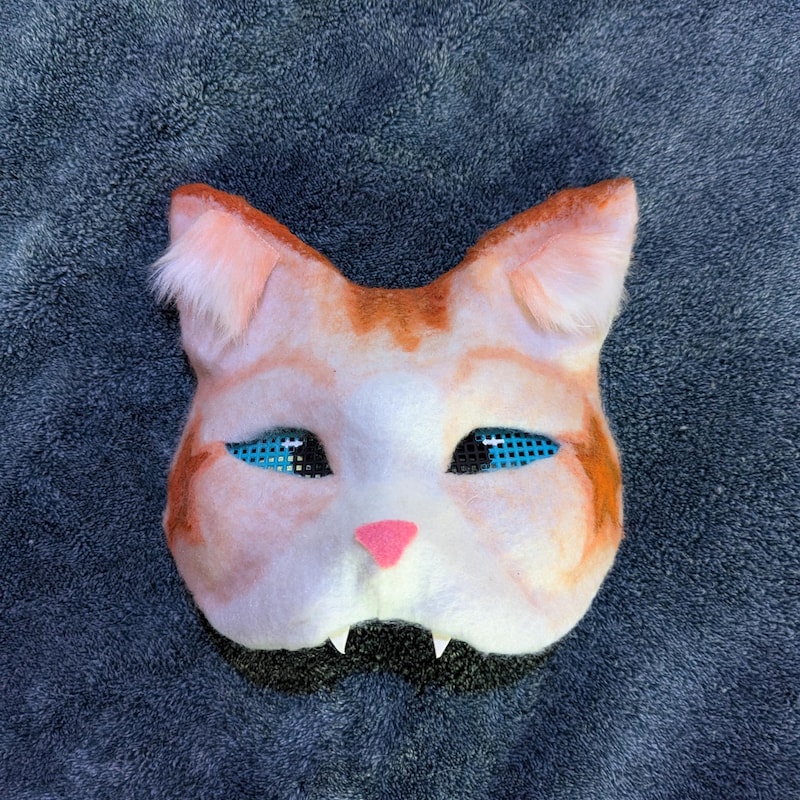 Therian Orange Tabby Cat Mask - Etsy