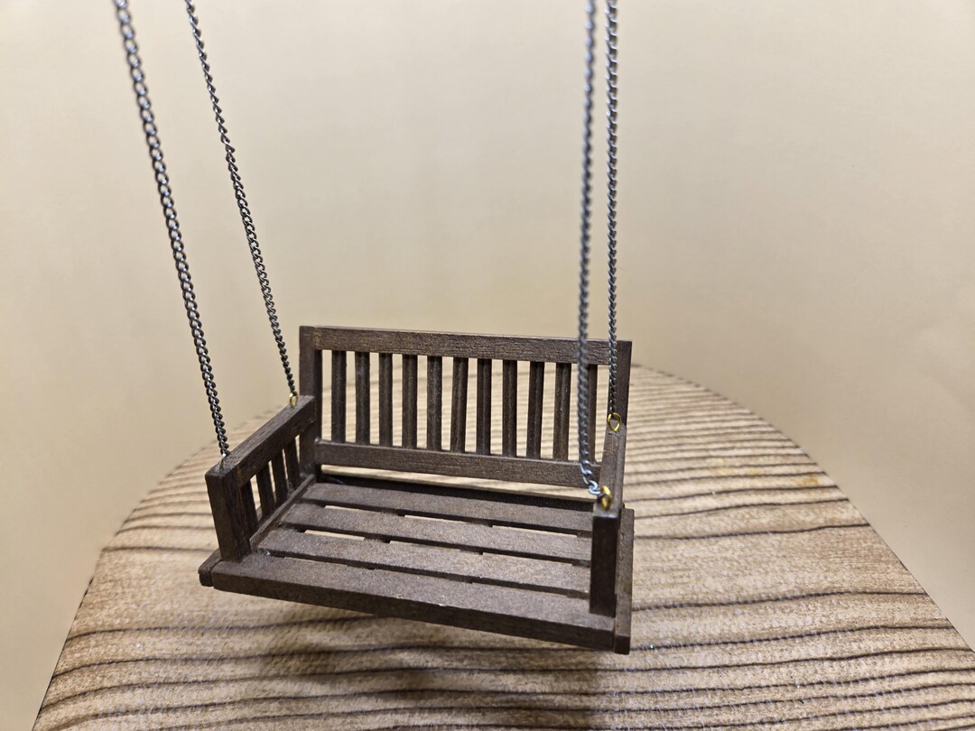 Miniature Victorian Wooden Swing, Romantic, Decorative, Suspends to ...