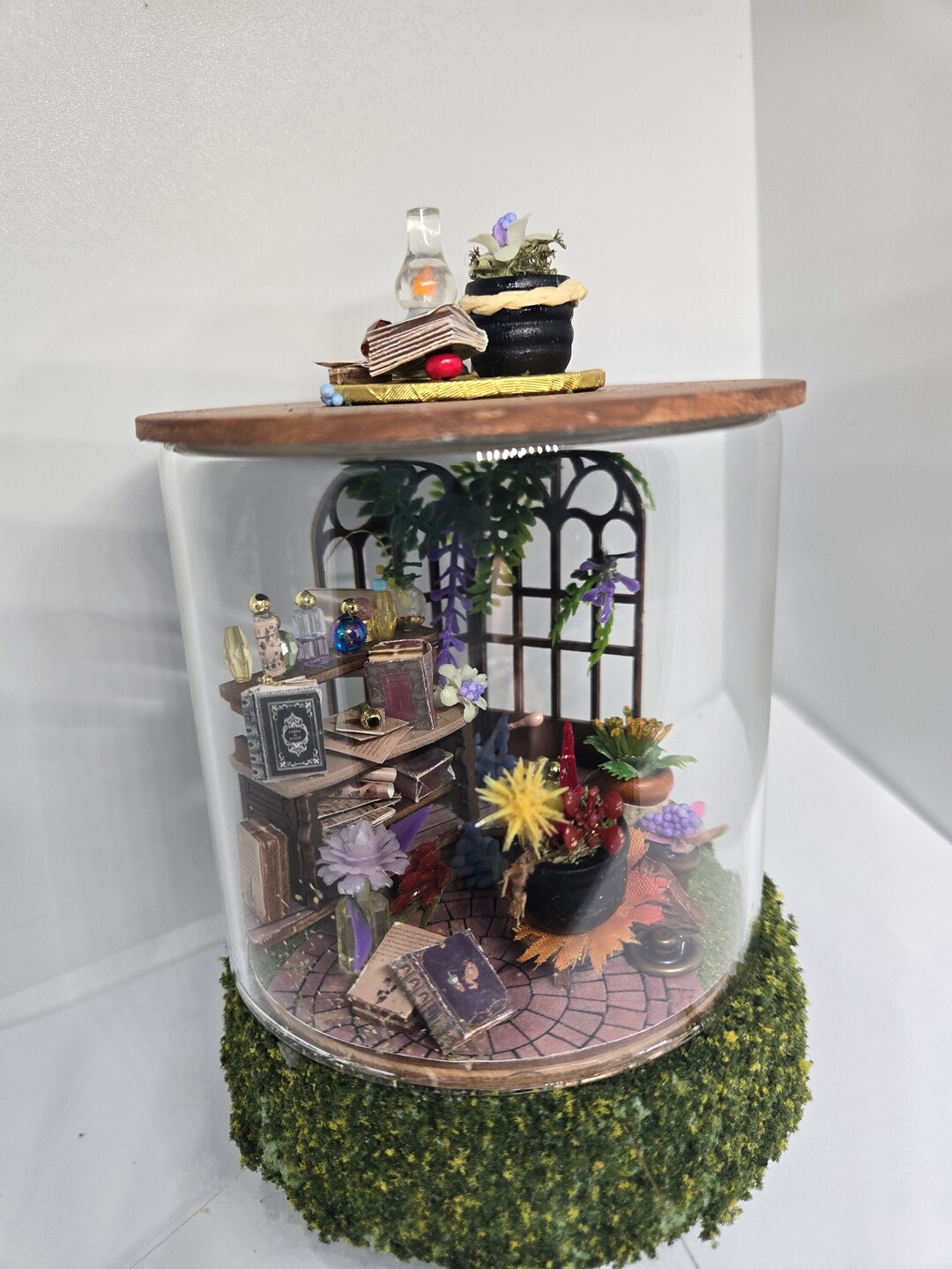 Miniature Magic Garden Diorama, Half Scale, Books, Flowers ...