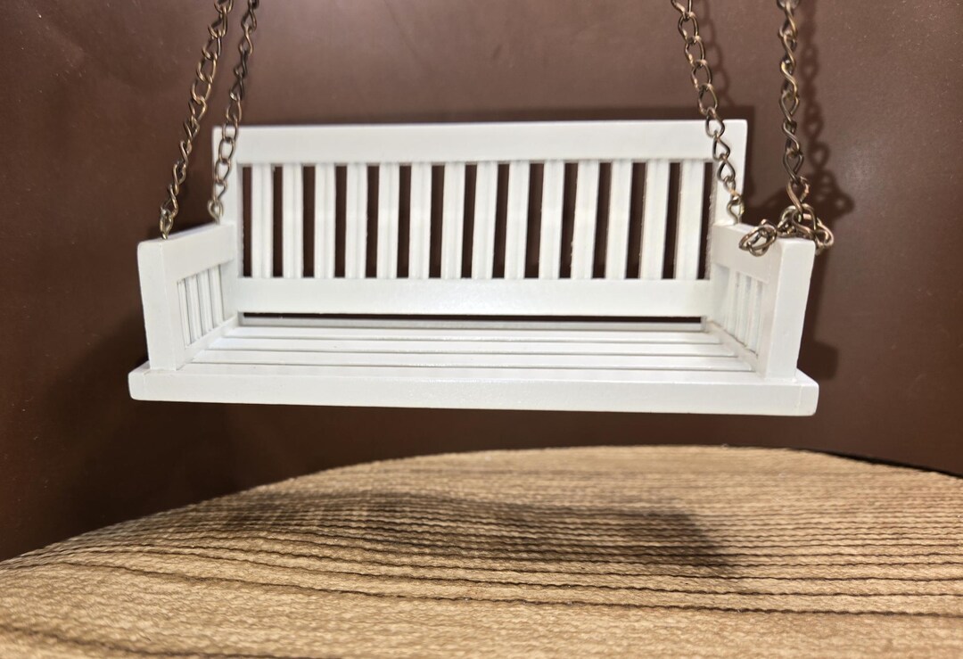 Miniature Victorian Wooden Swing, Romantic, Decorative, Suspends to ...