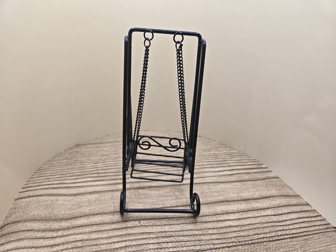 Miniature Child's Swing, Wrought Iron Look, Metal, Backyard or ...