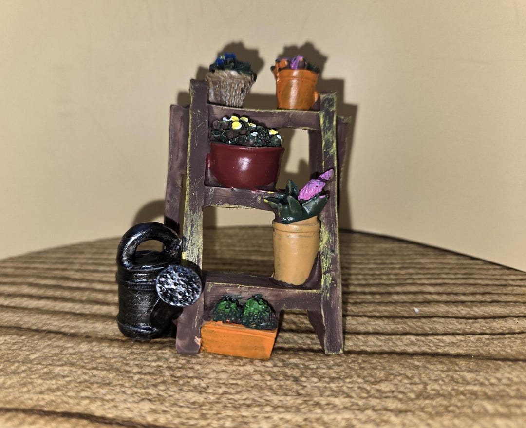 Miniature Porcelain Landscape Shelves Hand Painteddollhouseoutdoor ...