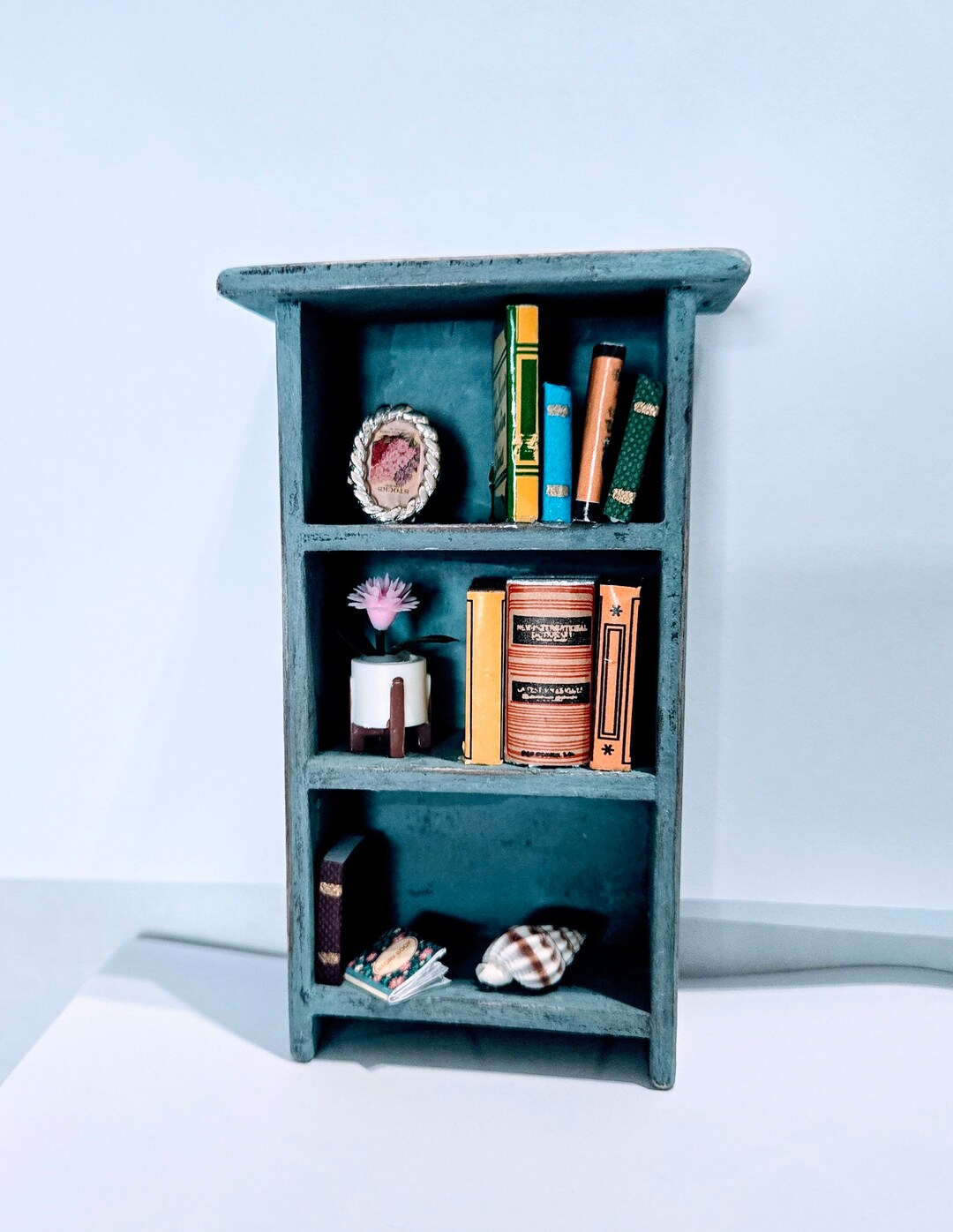 Miniature Bookcase, Book Shelf, Handmade, Books, 1:12 Scale, Accessory ...