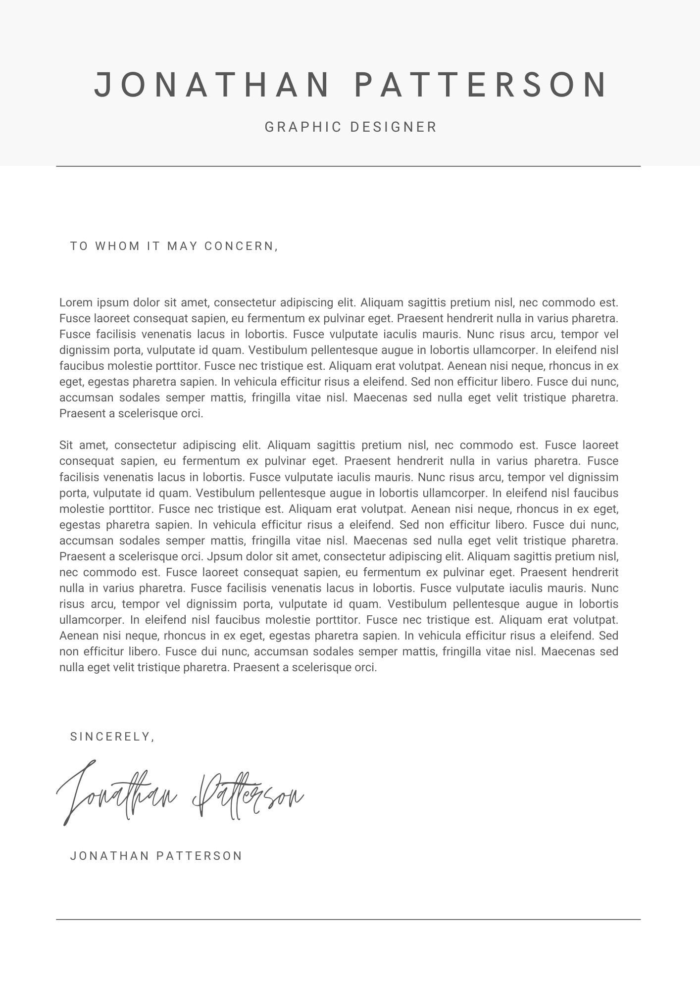 Minimalist White and Grey Professional Resume - Etsy