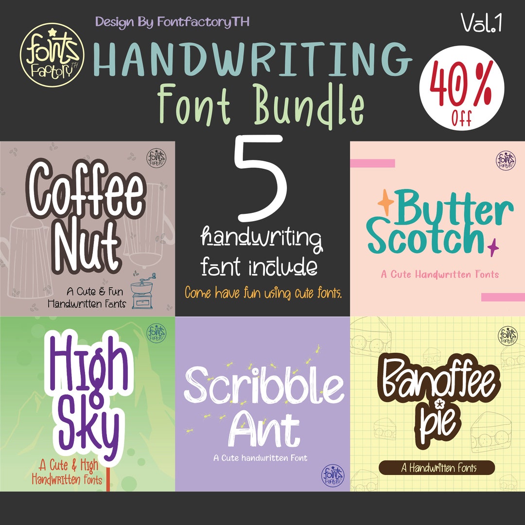Cute Handwritten Font Bundle – OTF & TTF Formats - Etsy