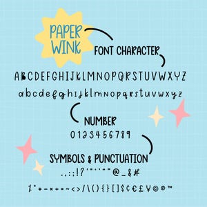 Paper Wink - Fun Handwritten Font | Whimsical Typeface for Journals ...