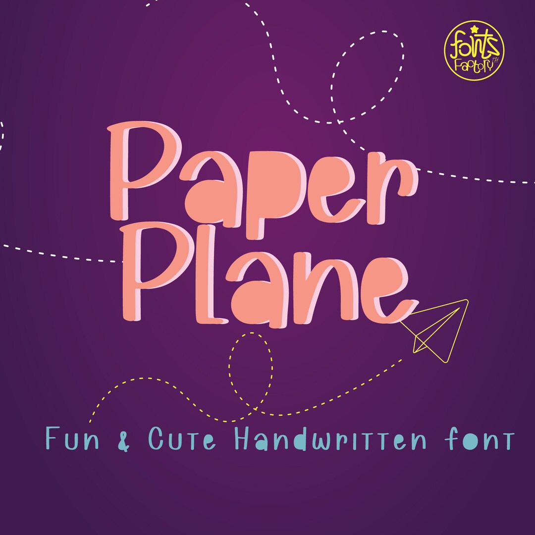 Paperplane Handwritten Font – Fun, Cute Teacher Font (OTF, TTF) - Etsy