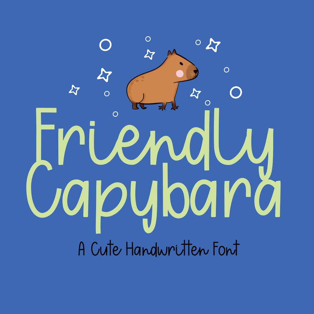 Friendly Capybara Font Handwritten Script, Fontscript, Calligraphy ...