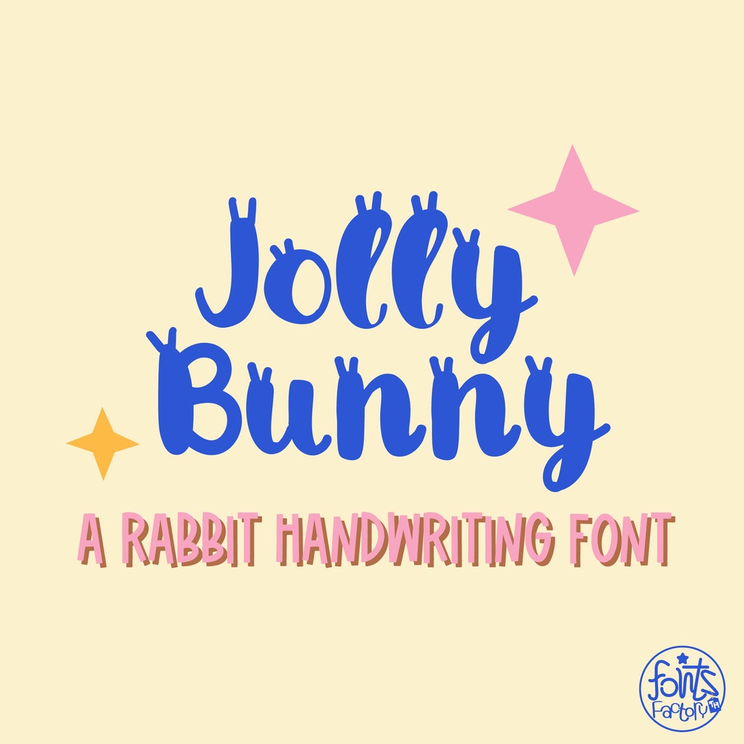Jolly Bunny Font – Handwritten Script, Cricut Font (OTF) - Etsy