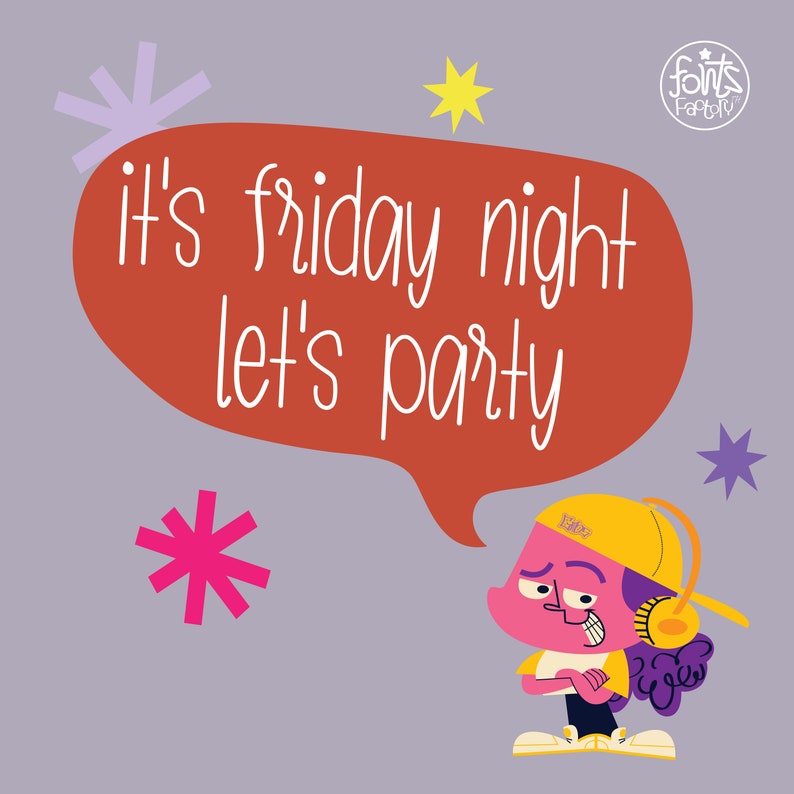 Friyay Font - Cute Handwritten, Clean Font, Cute Handwriting, Digital ...