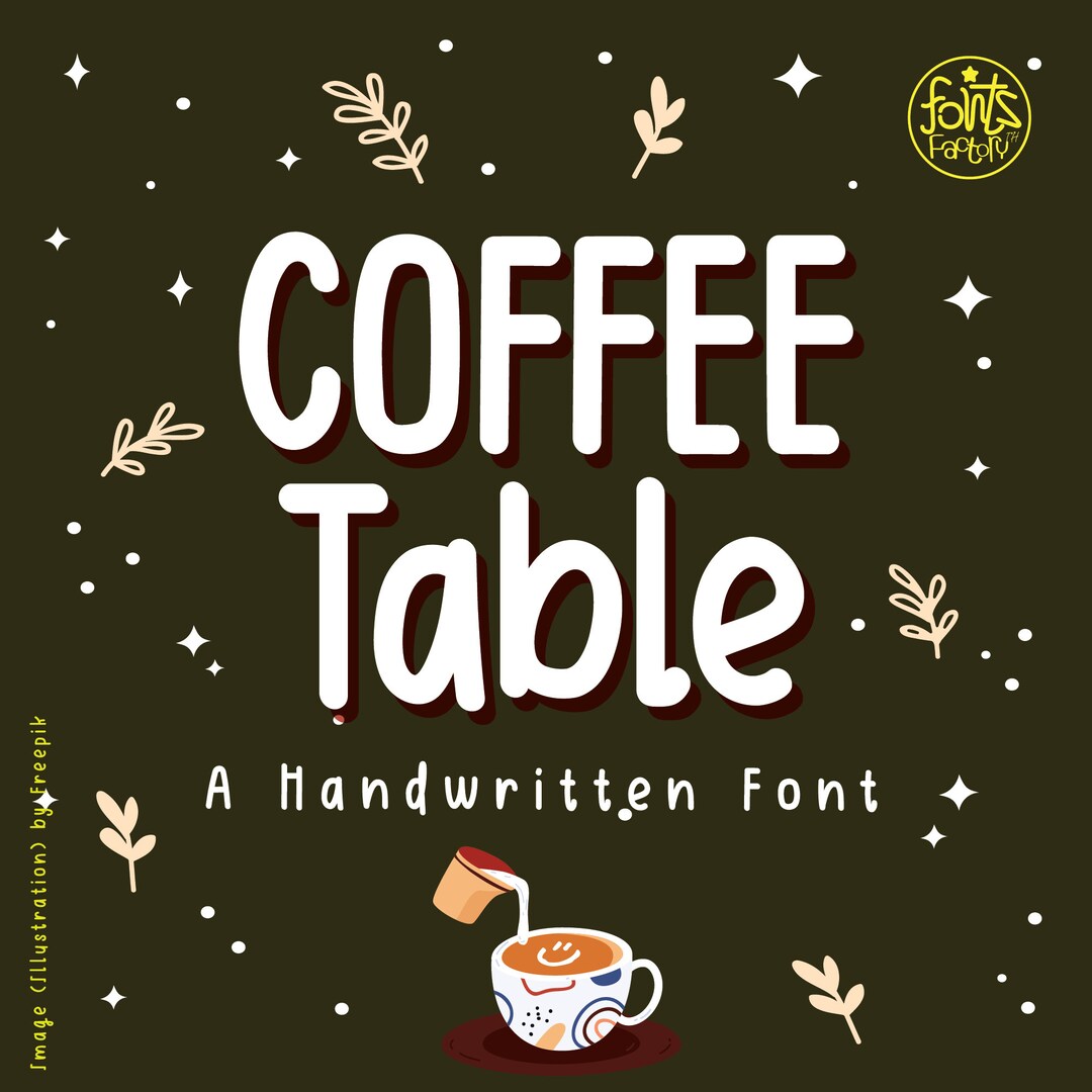 Coffeetable Font - Cute Handwritten, Clean Font, Cute Handwriting ...