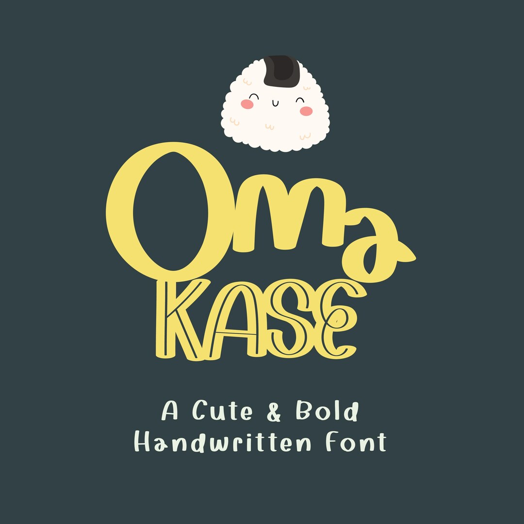 Omakase Font - Cute Handwritten, Clean Font, Cute Handwriting, Digital ...