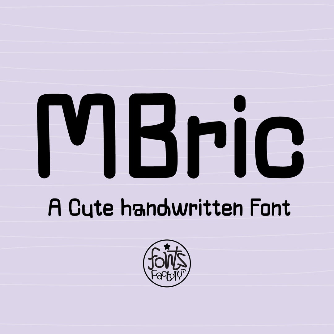 Mbric Font | Cute Handwritten Font for Digital Notes (OTF, TTF) - Etsy