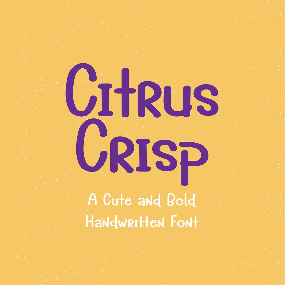 Citruscrisp Font Cute Handwritten, Clean Font, Cute Handwriting ...