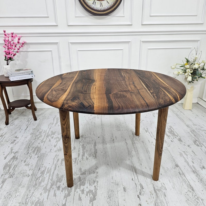 Round Dining Table Wood - Etsy