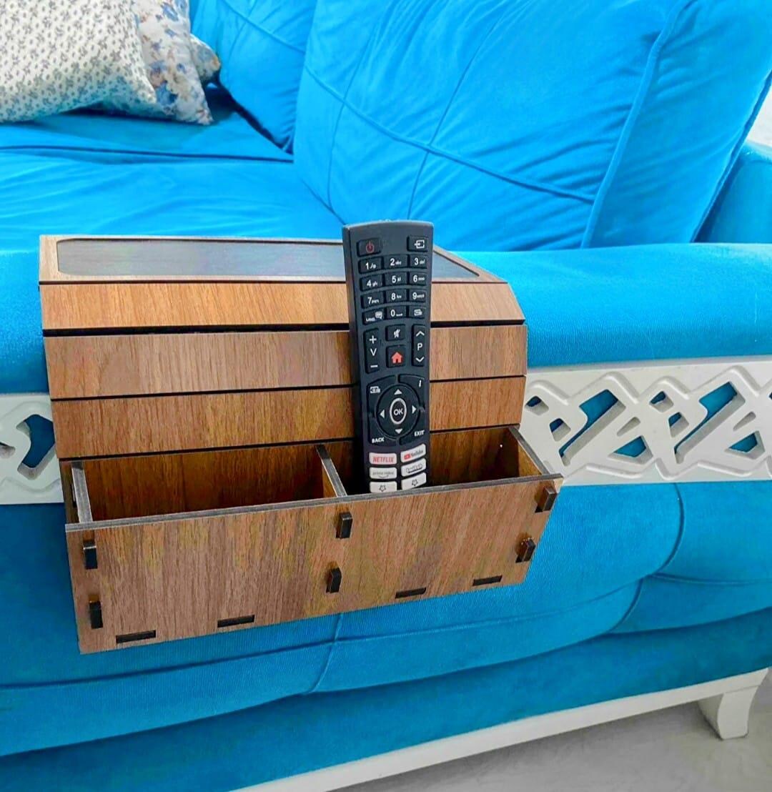 Foldable Wooden Sofa Arm Tray Table: Couch Organizer With Cup Holder - Etsy