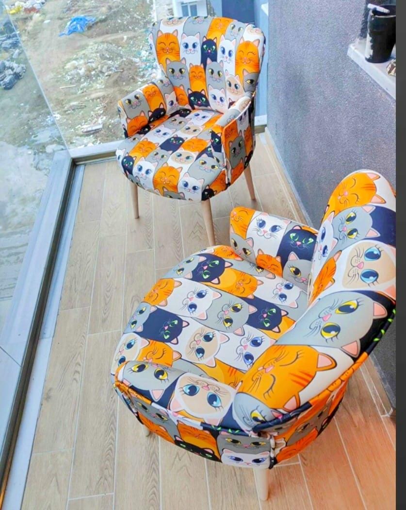 Modern Armchair: Iron Digital Print Accent Chair - Etsy