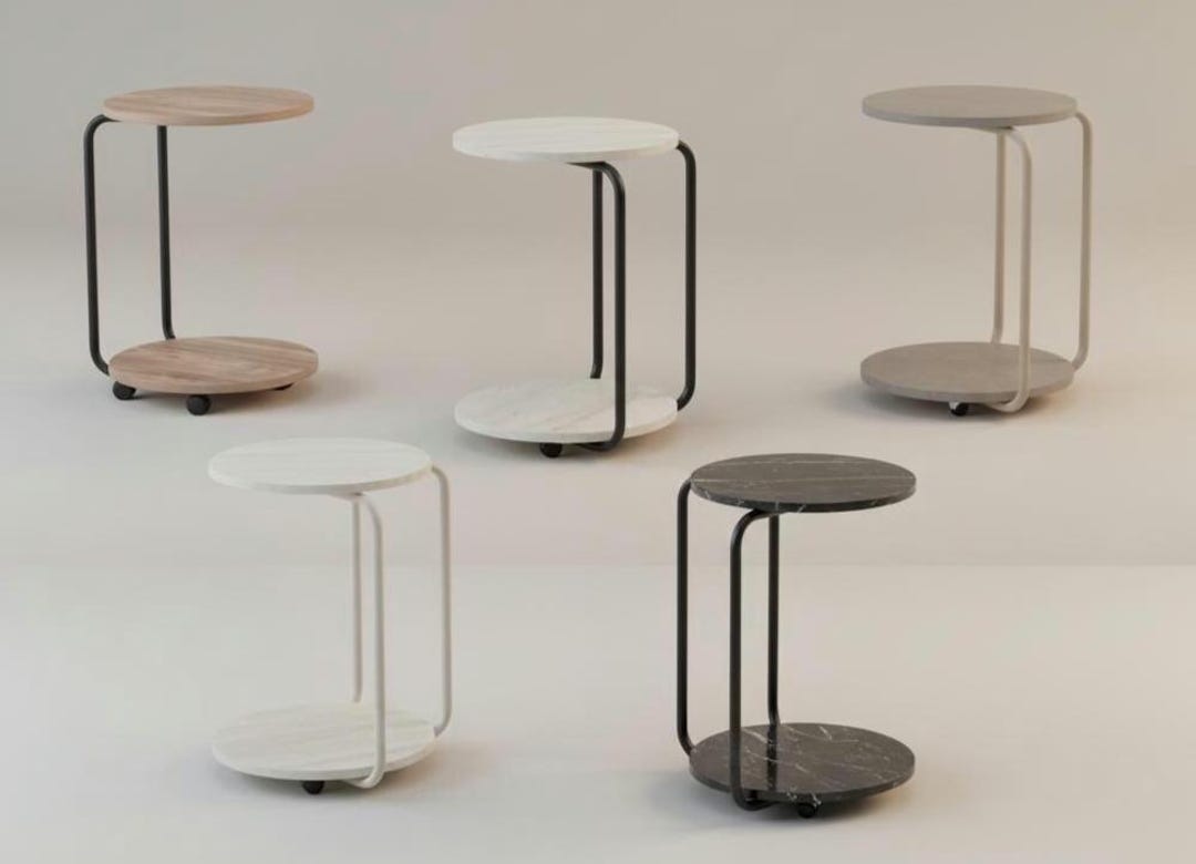 Rolling C-shaped Side Table – Modern Sofa & Bedside Table - Etsy