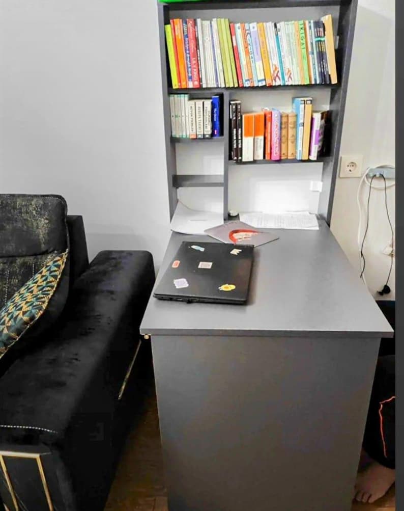 Wall Mounted Folding Desk With Storage Shelves: Space Saving Murphy ...