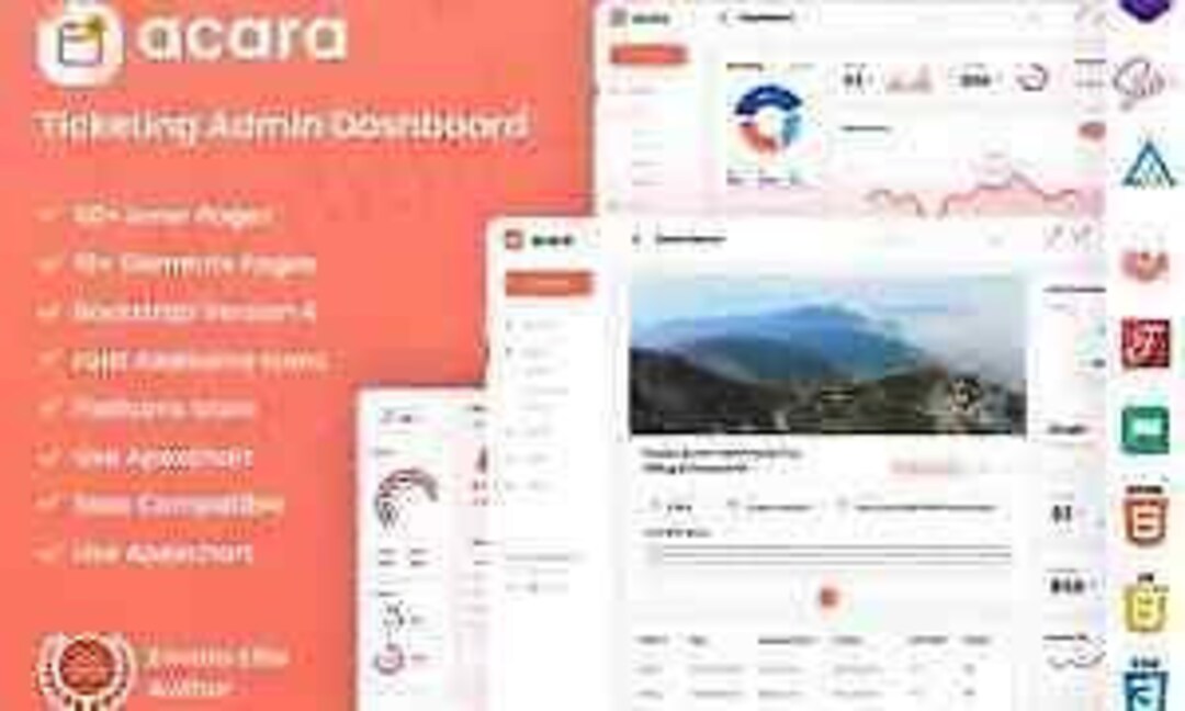 Acara Ticketing Admin Dashboard React Template - Etsy