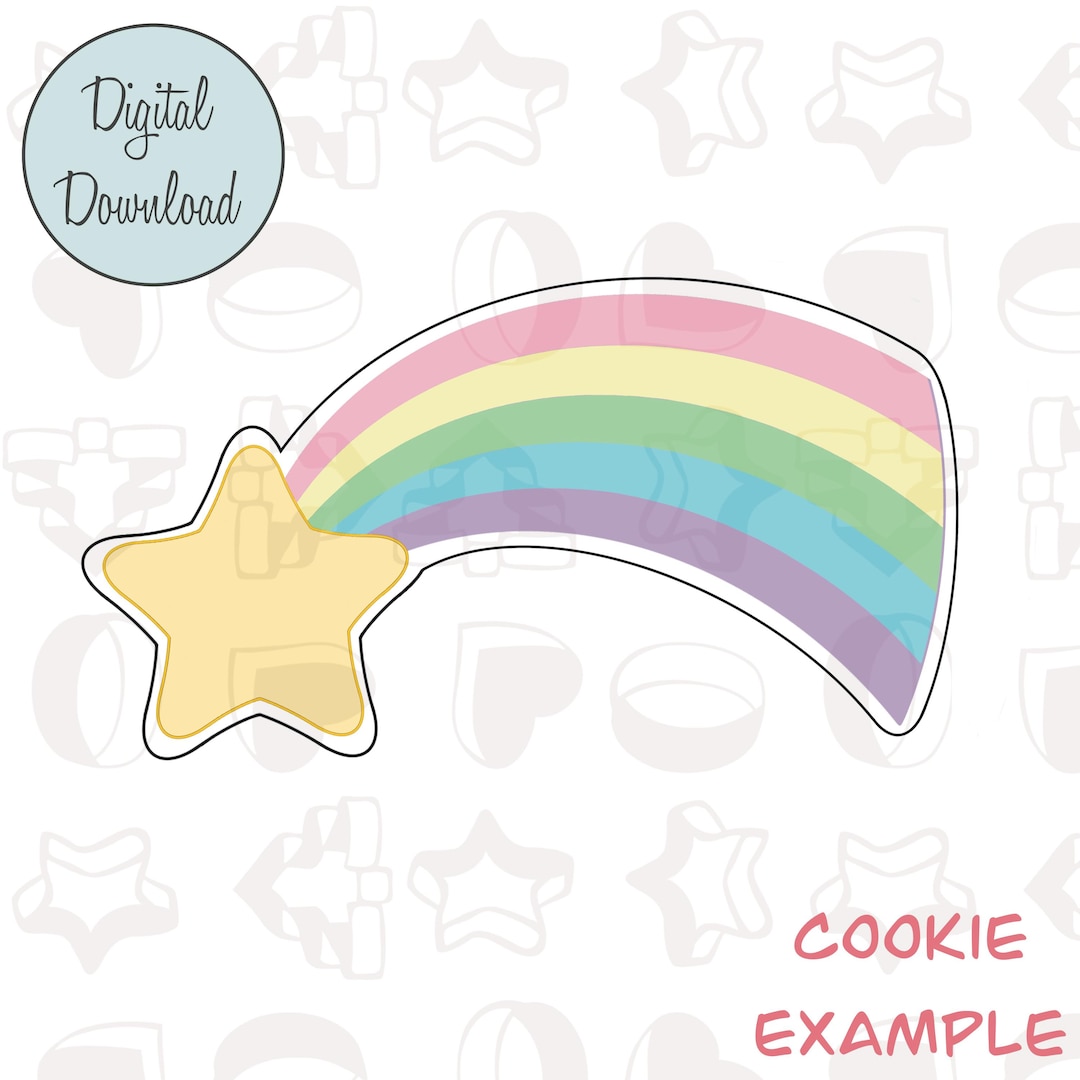Shooting Star Cookie Cutters STL - Etsy