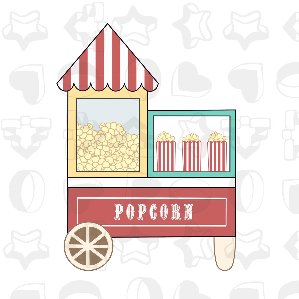 Circus Snack Cart Cookie Cutter STL File - for 3D Printing - Etsy