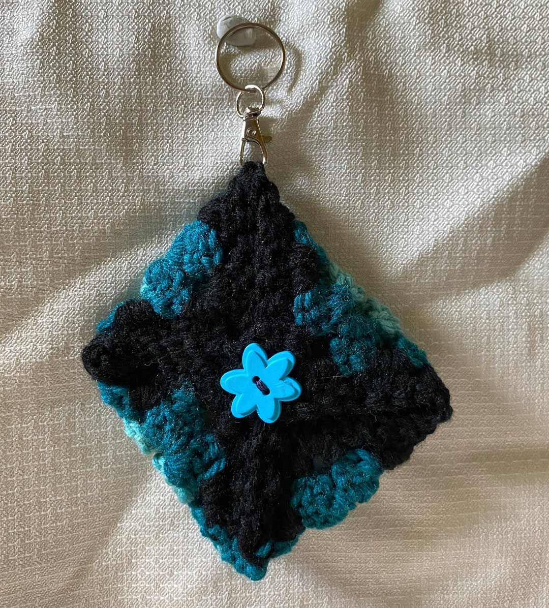 Crochet Wallet, Change Purse, Homemade Purse, Crochet Key Chain, Heart ...