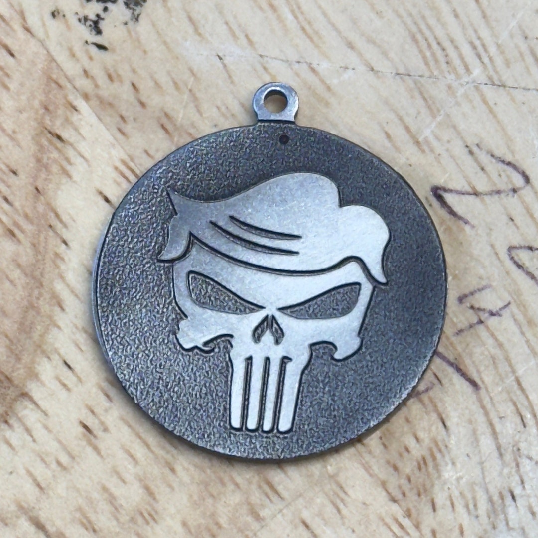 Trump Necklace Punisher Necklace Design Stainless Steel With Laser ...