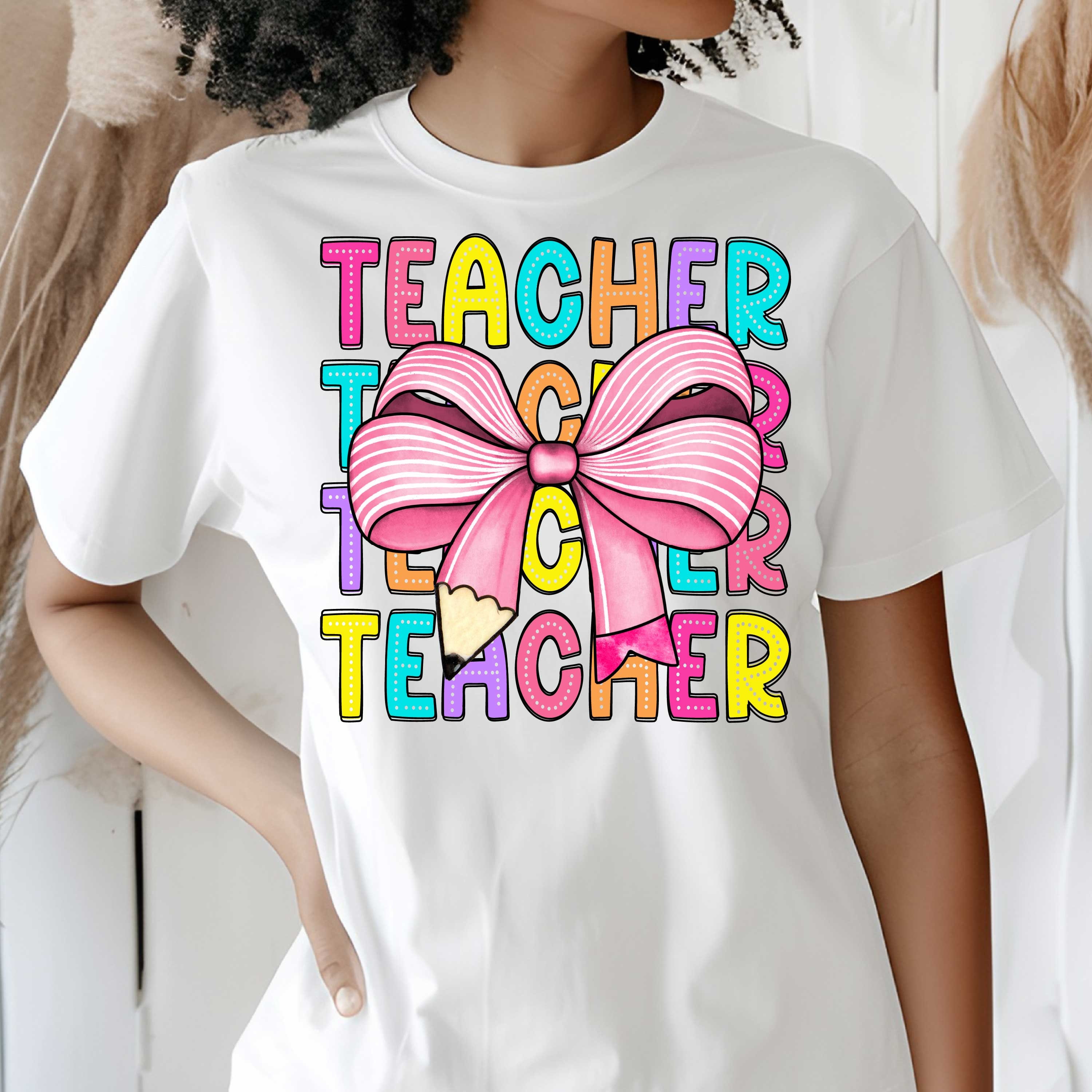 Coquette Teacher PNG, Back to School Png, Teacher Appreciation Gift ...