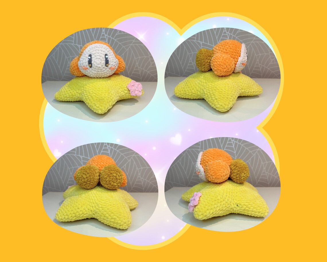 Waddle Dee on a Star Crochet Plushie PATTERN - Etsy