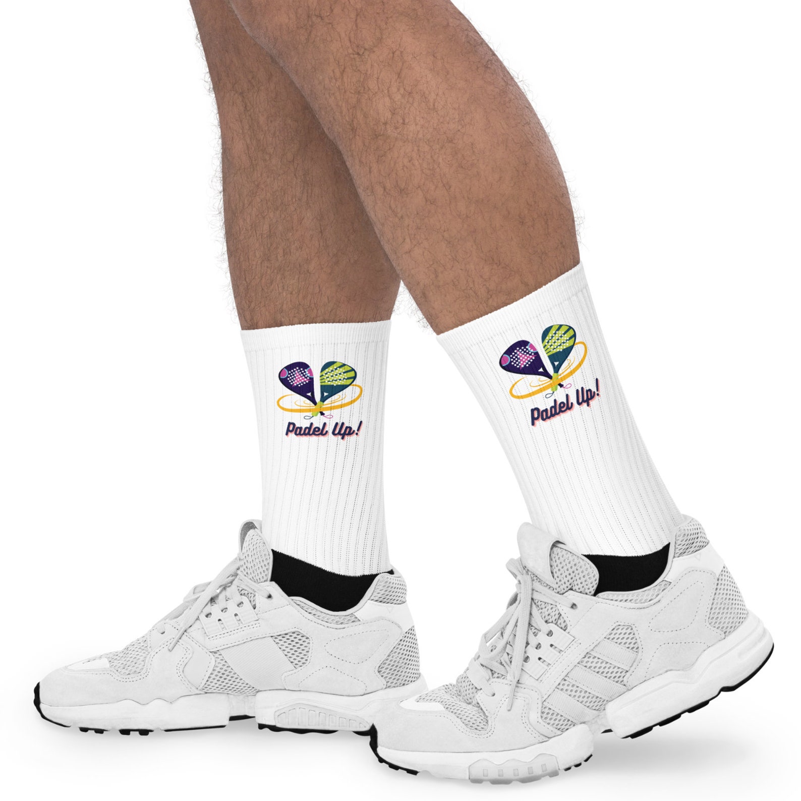 Performance Padel Tennis Socks 'padel Up', Morsomme Padelsokker, Sokker ...
