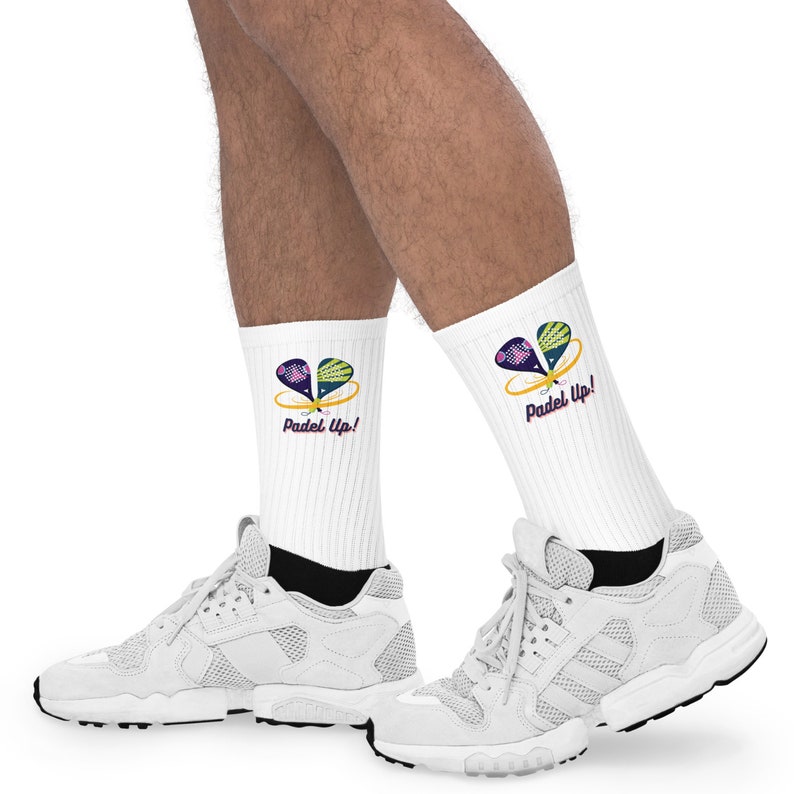 Performance Padel Tennis Socks 'padel Up', Morsomme Padelsokker, Sokker ...
