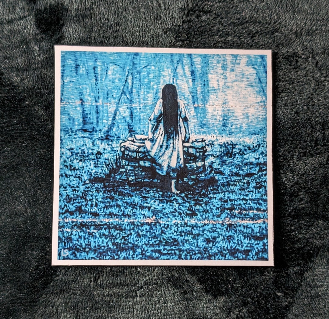 The Ring Painting, Horror Movie, Samara, Mini Art Print. Video, Fan Art ...