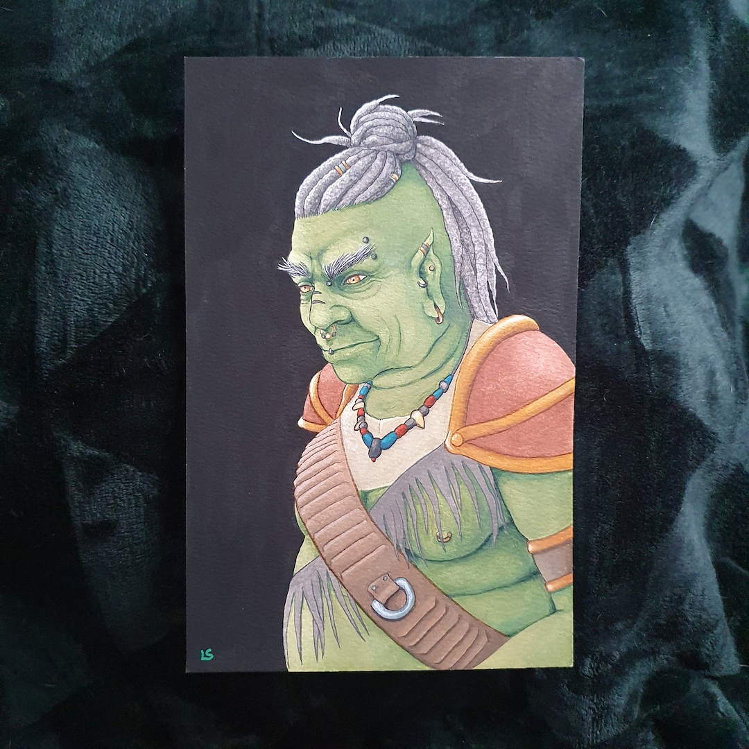 Orc Warrior Original Painting, Illustration, Fantasy, Folklore ...