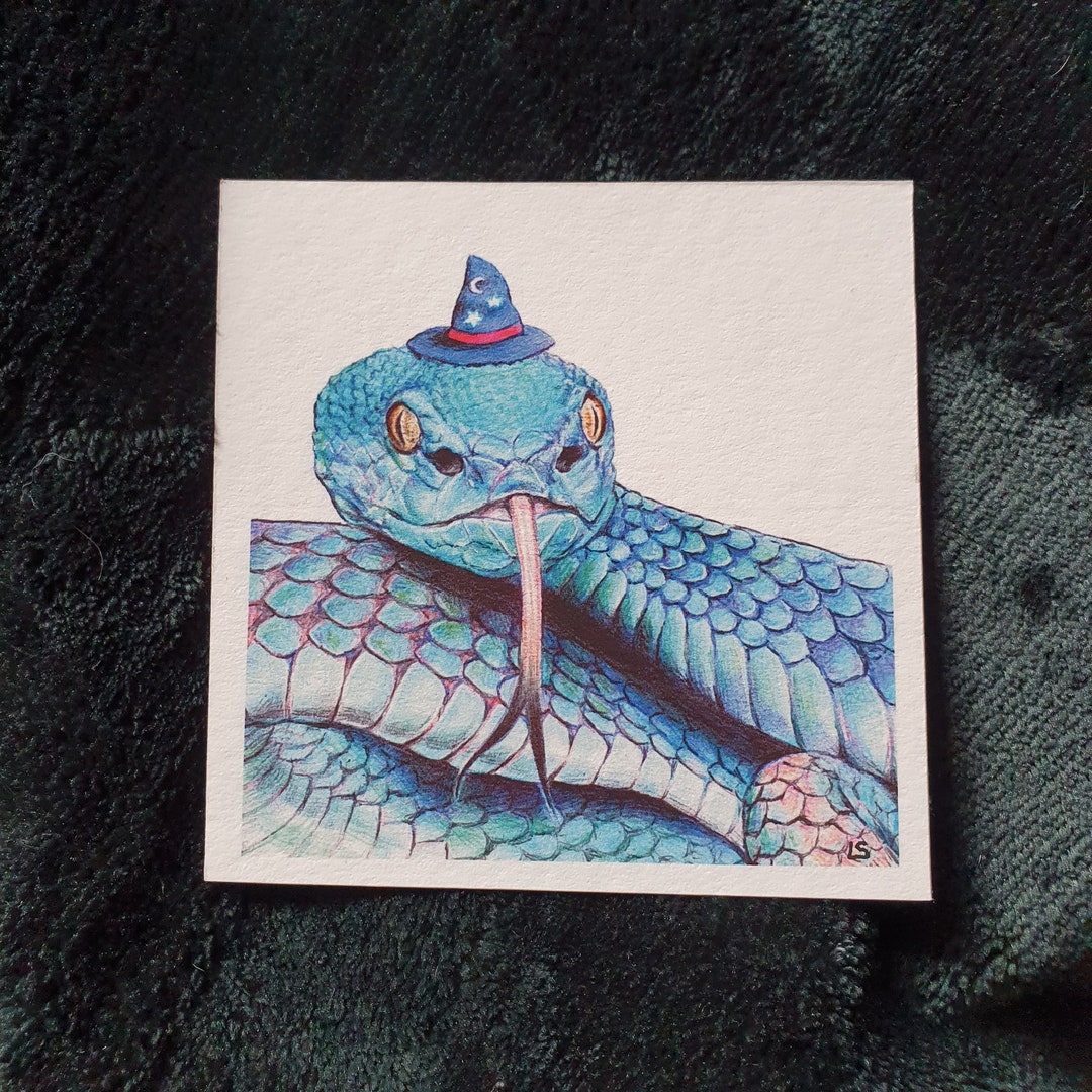 Wizard Snake Mini Art Print. Illustration, Reptile, Cute Artwork ...