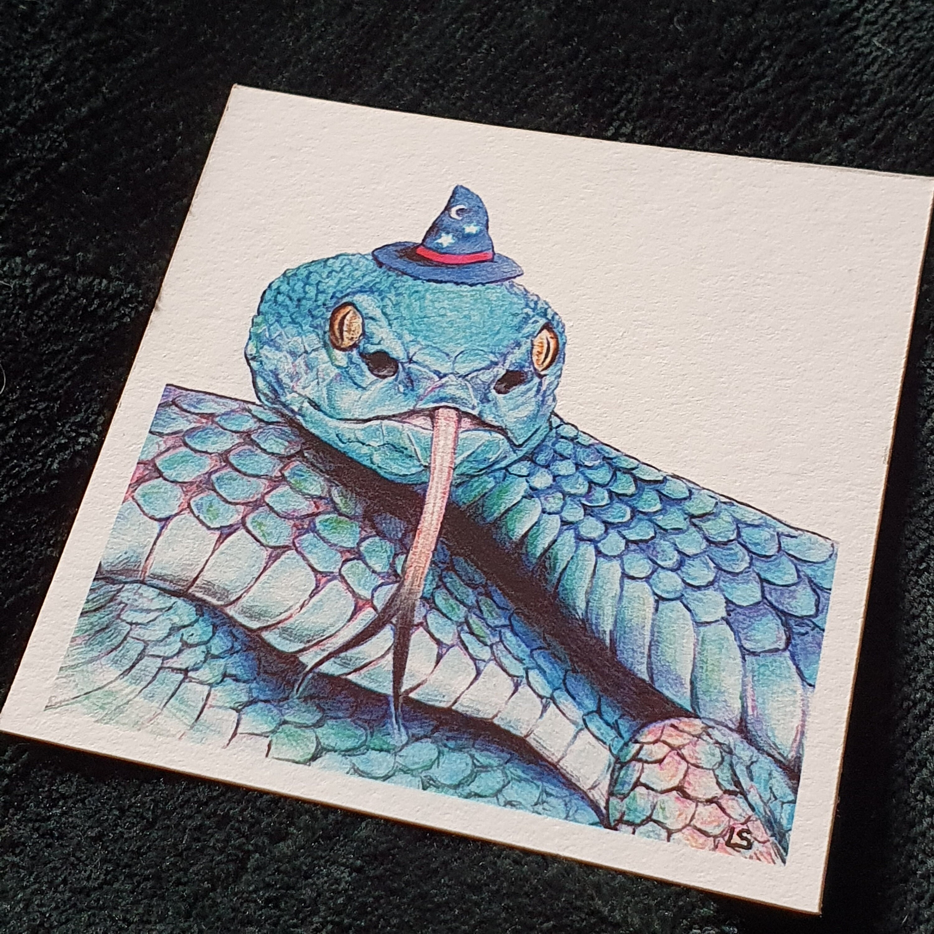 Wizard Snake Mini Art Print. Illustration, Reptile, Cute Artwork ...