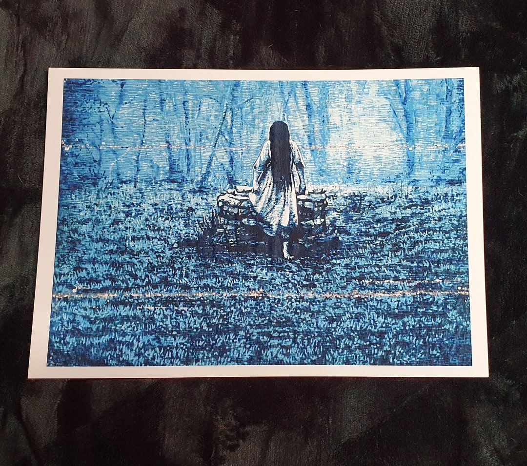 The Ring Painting, Horror Movie, Samara, A4 Fine Art Print. Video, Fan ...