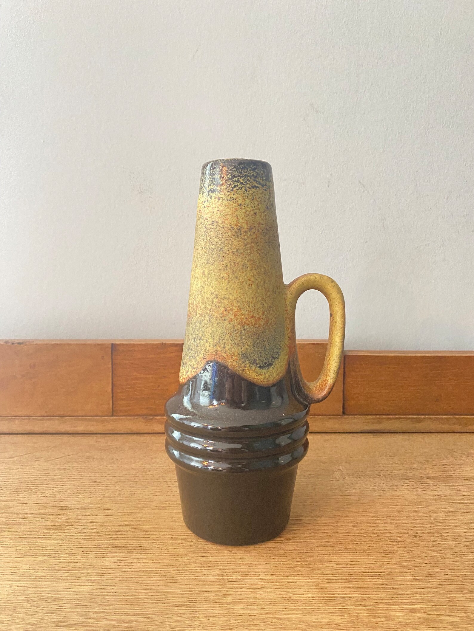 Vintage Vase Made by Scheurich Keramik, 400-22. Glossy Brown With ...