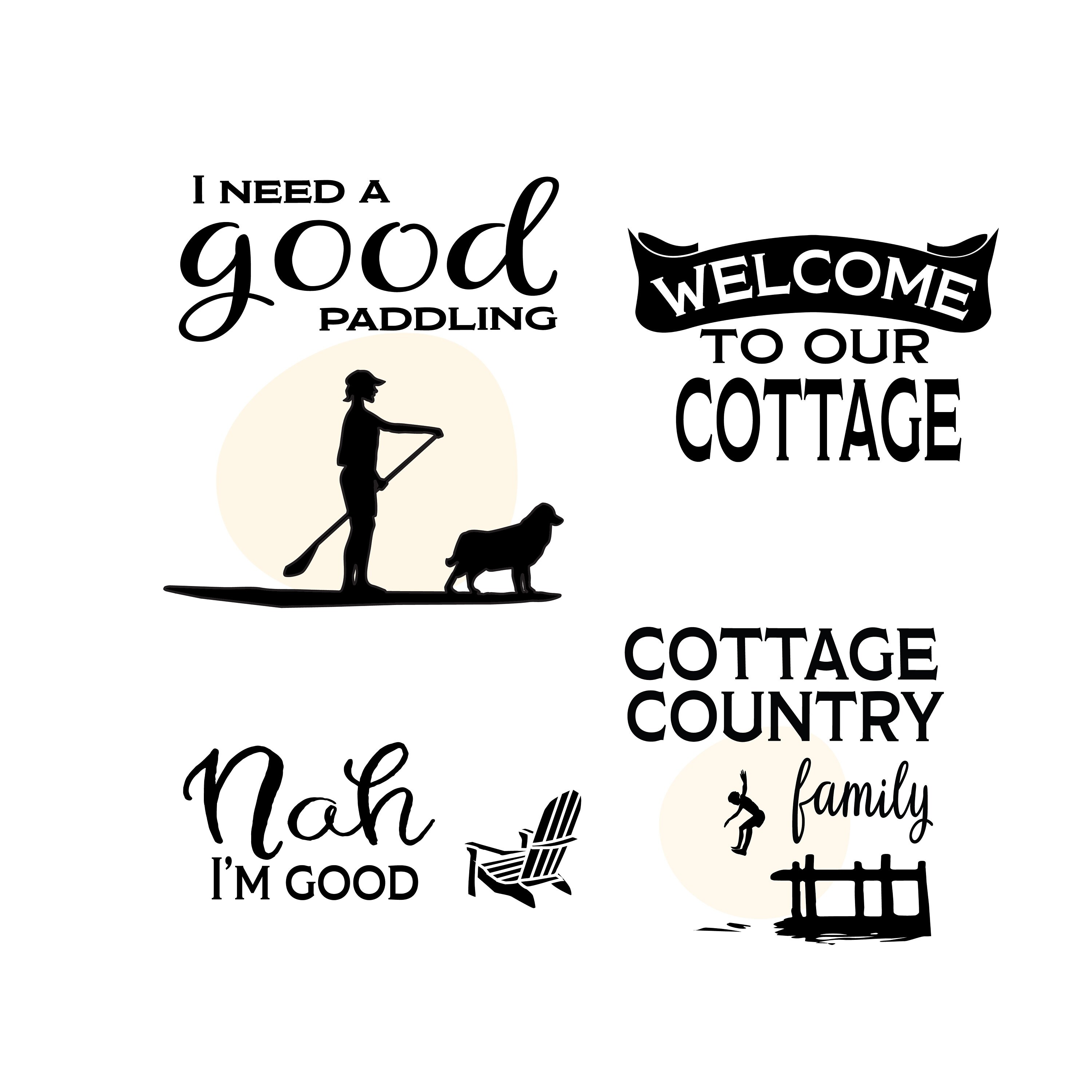 Cottage Bundle Svg Png Summer Vacation Retirement Cottage Country ...