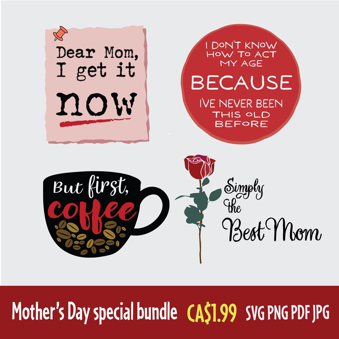 Mother's Day Svg Bundle, Opening Sale, Special Rate, Funny Quote, Love ...