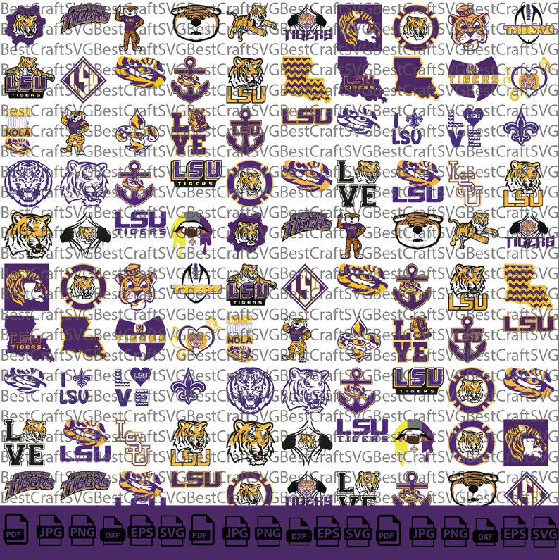 LSU SVG Bundle, Tigers Football, SVG Bundle, Cricut, Printable, University, College, Basketball ...