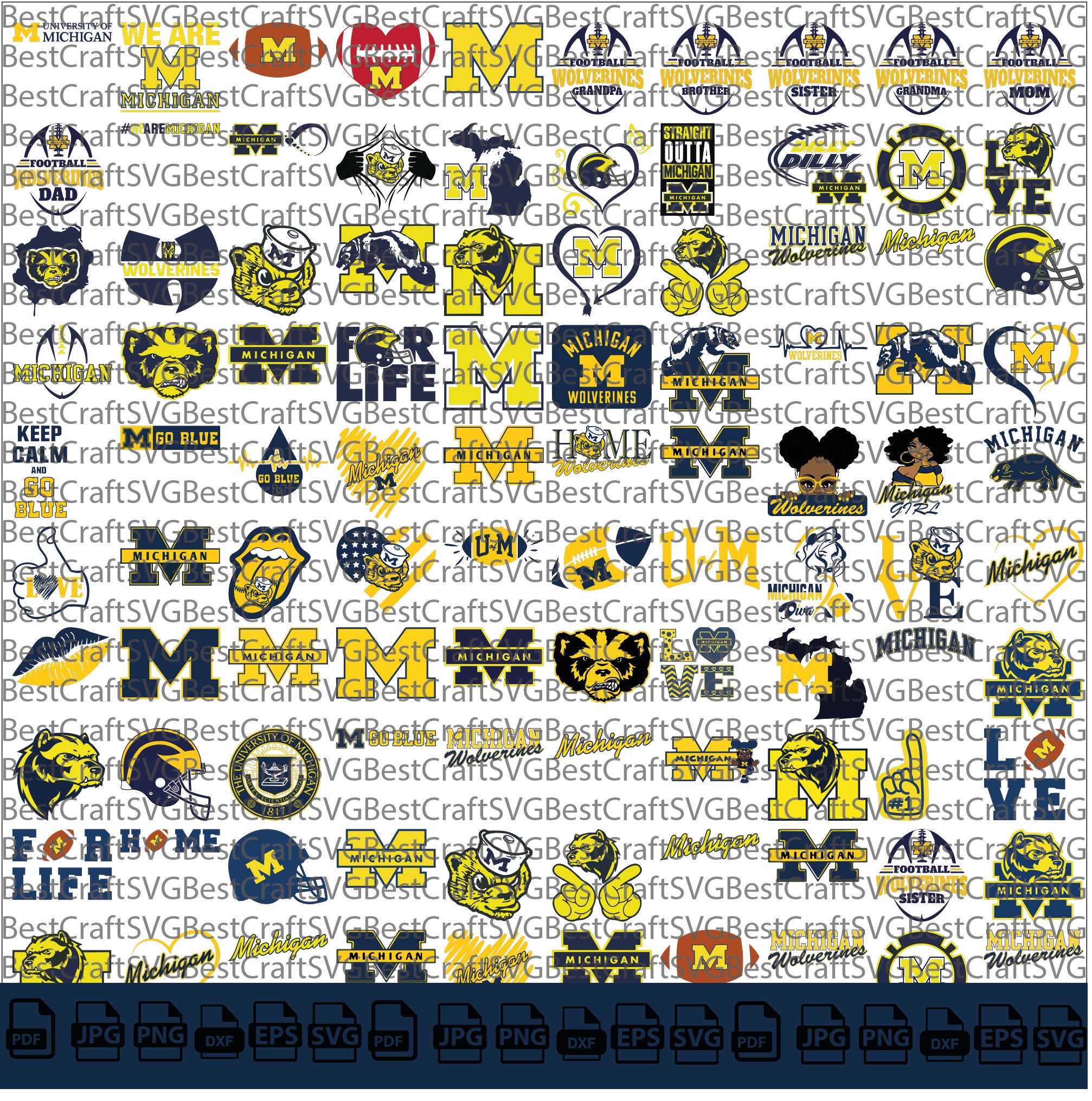 Michigan SVG Bundle, Wolverines Eagles Football, SVG Bundle, Cricut ...