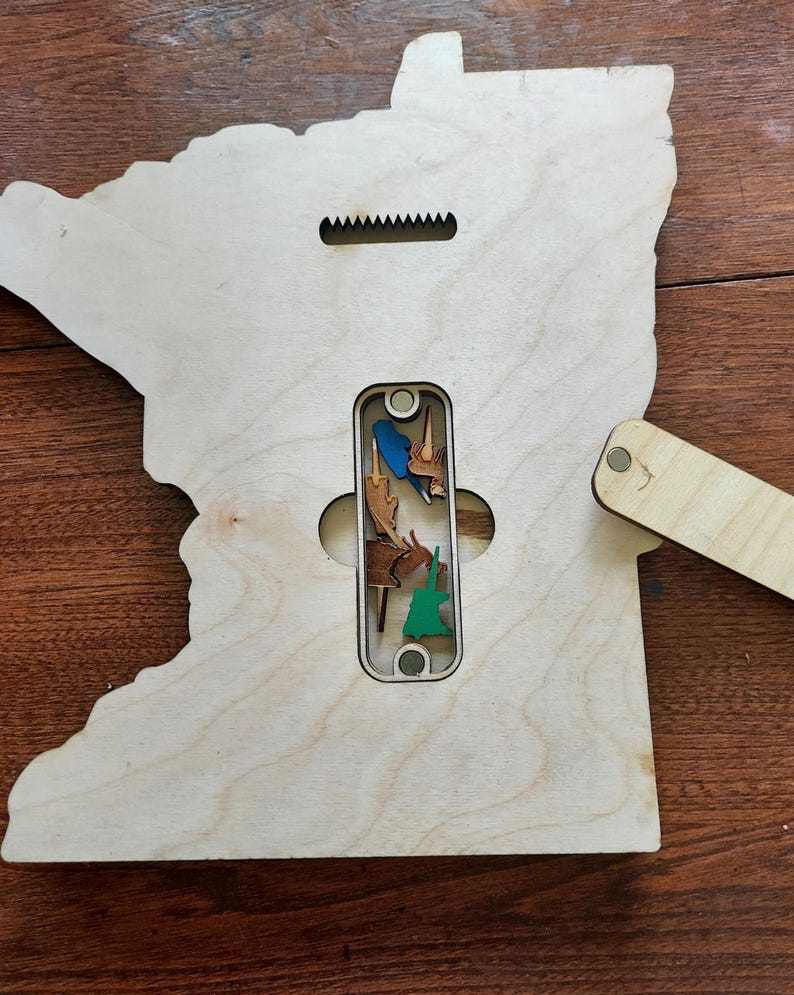 Minnesota Cribbage Board, Laser Cut Wood in Minnesota Shape, Game Board ...