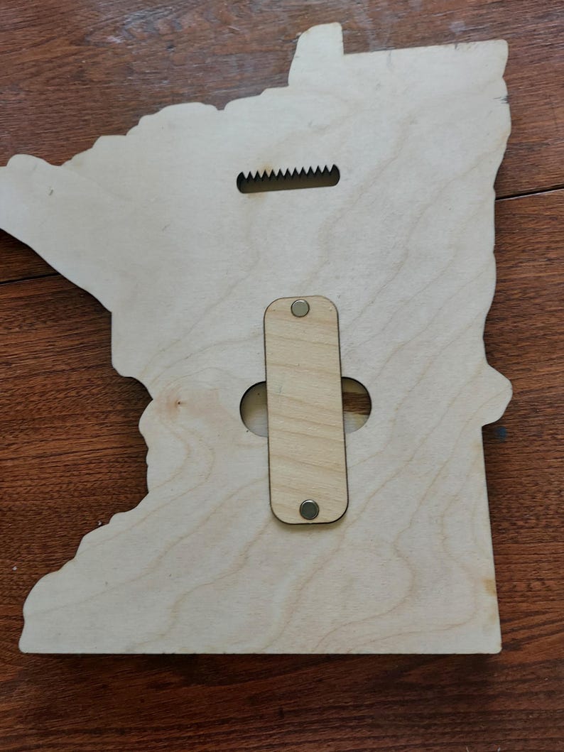 Minnesota Cribbage Board, Laser Cut Wood in Minnesota Shape, Game Board ...