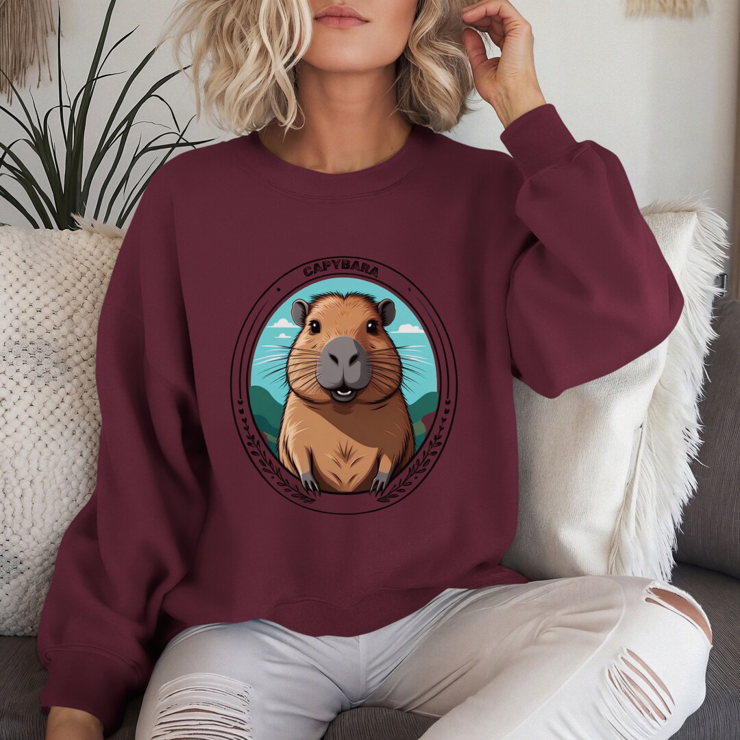 Capybara Shirt, Cozy Capybara Shirt, Gift for Capybara Lover, Capybara ...