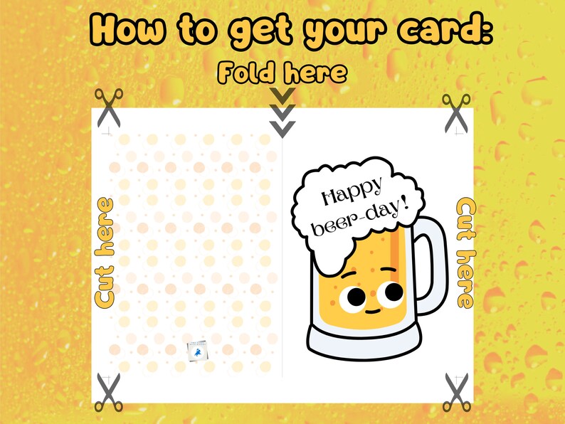 Funny Birthday Beer Printable Card, Cheers to Another Year, Happy Beer ...